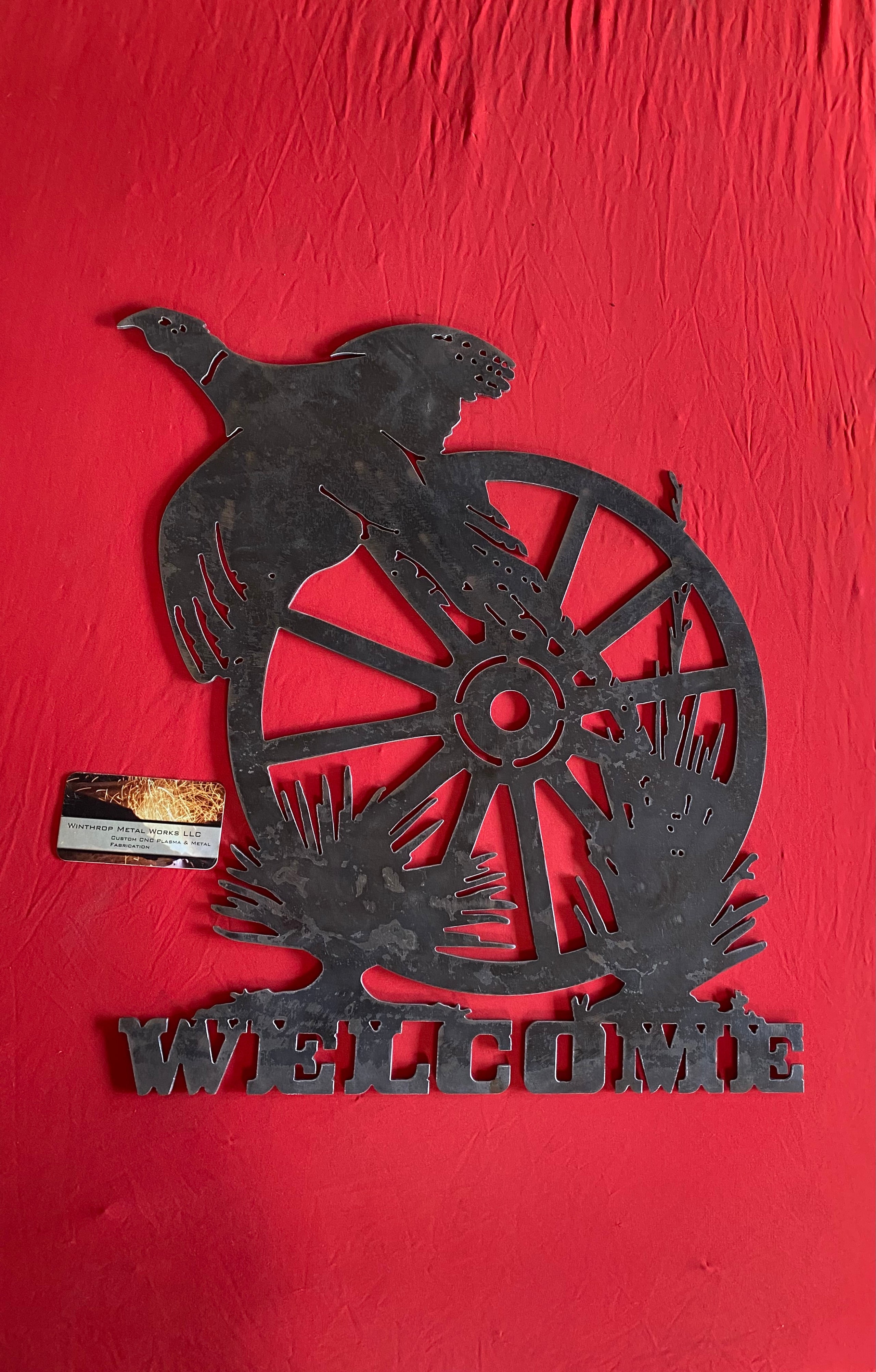 Pheasant Welcome Sign | Winthrop Metal Works LLC