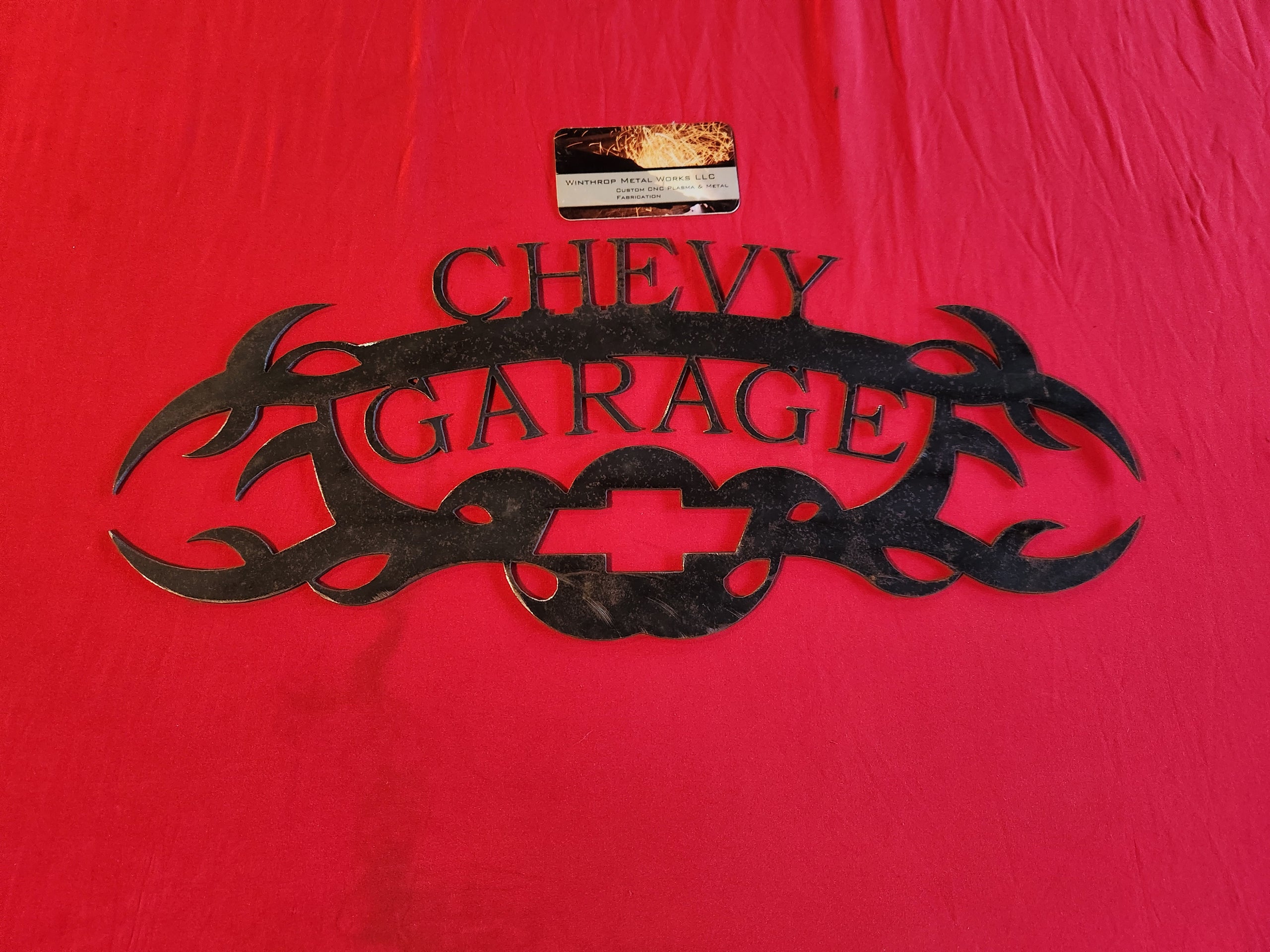 Chevy Garage Sign | Winthrop Metal Works LLC